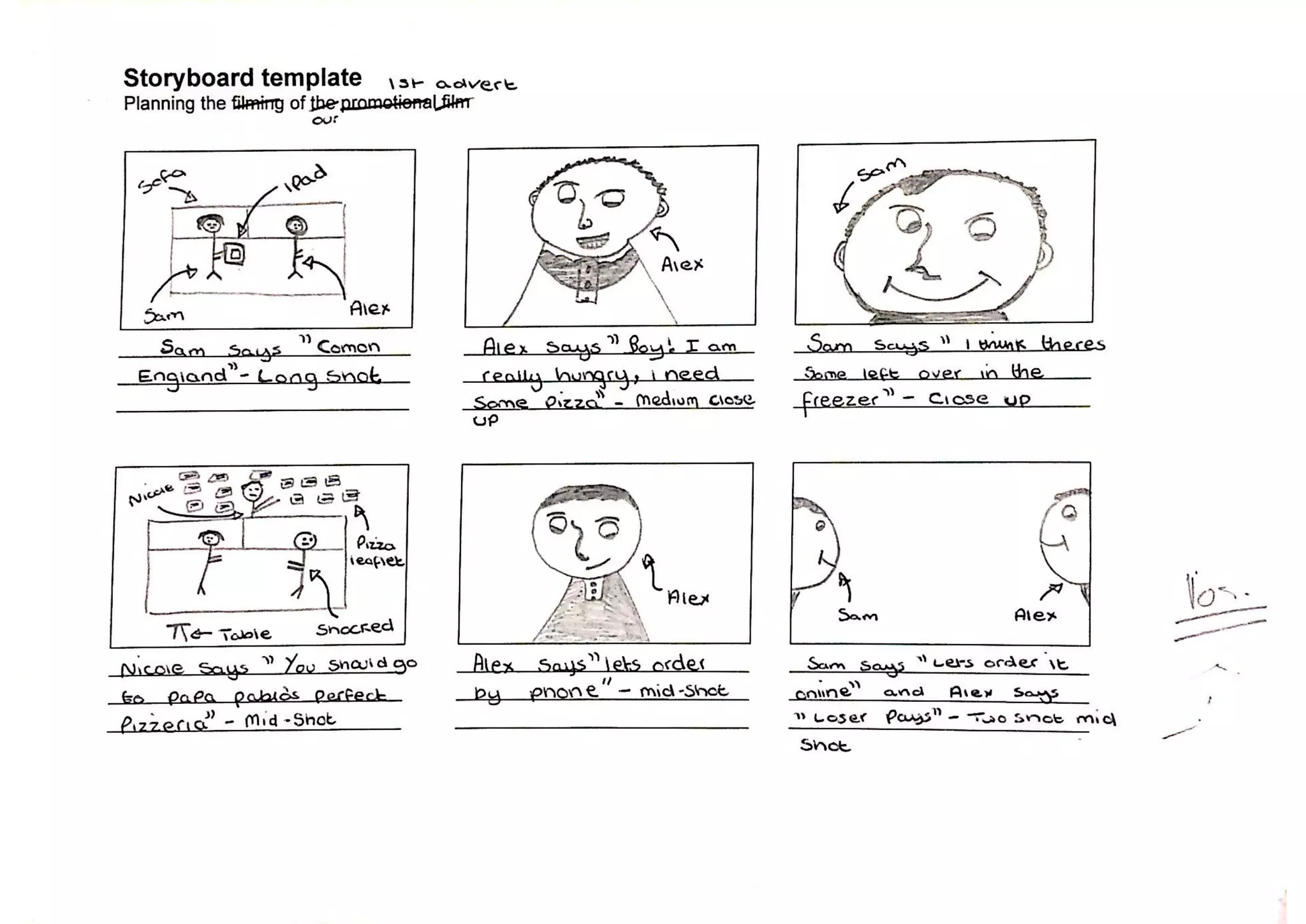 1st Advertisement Storyboard | PDF