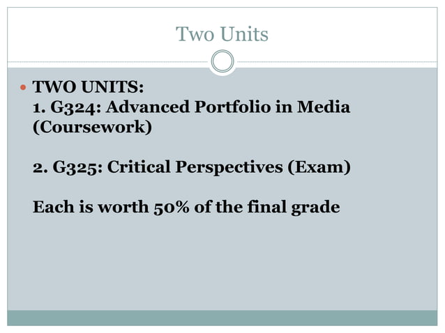 Media a2 course | PPT