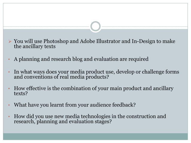 Media a2 course | PPTX