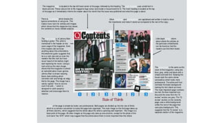 Media analysis front cover, content and double spread | PPT