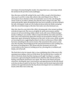 Media – analysis of the use of camera shots | DOCX