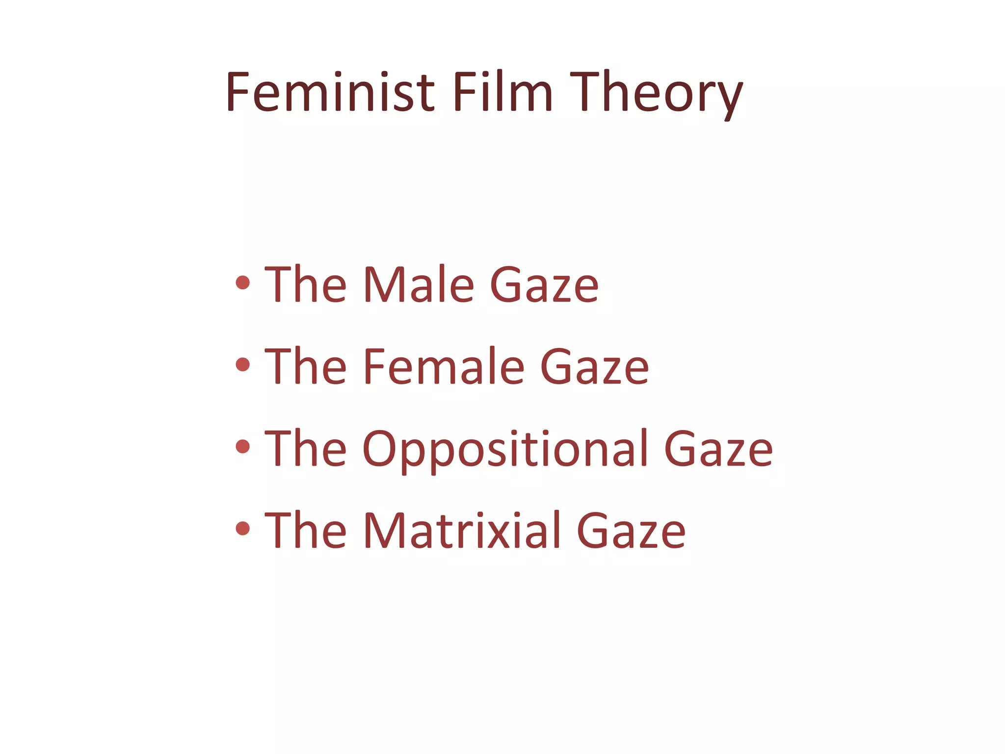 Media And Collective Identity Feminist Film Theory | PPT
