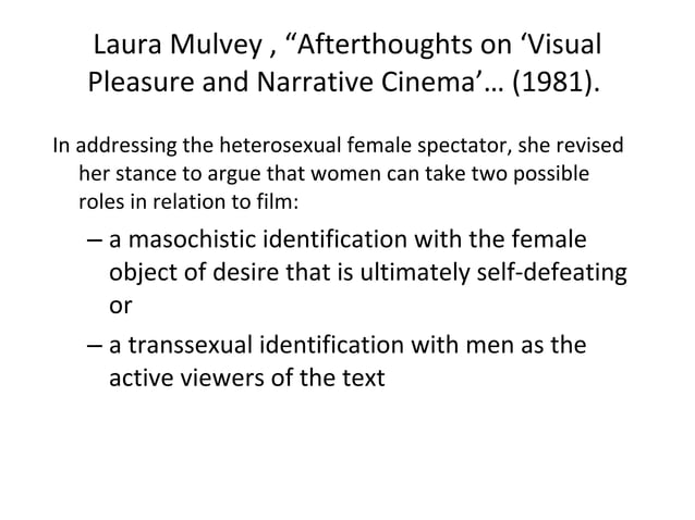 Media And Collective Identity Feminist Film Theory | PPT