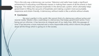 Media and democracy | PPTX