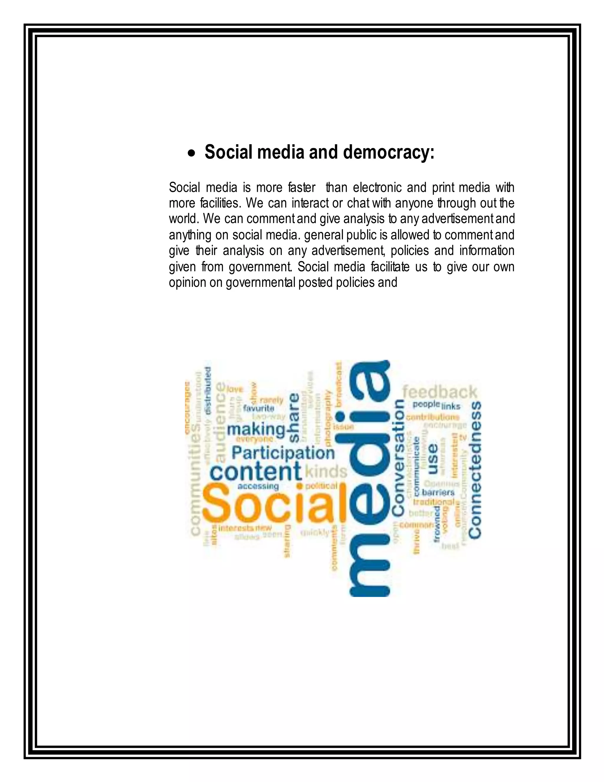 Media and democracy | DOC | Civic affairs | Politics