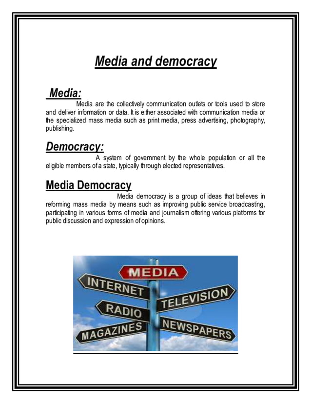 Media and democracy | DOC | Civic affairs | Politics