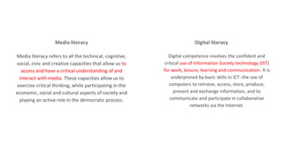 Media and digital literacy: Case studies from Slovenia | PPTX