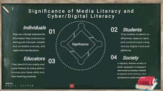 MEDIA LITERACY AND CYBER/DIGITAL LITERACY | PPT