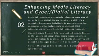 MEDIA LITERACY AND CYBER/DIGITAL LITERACY | PPT