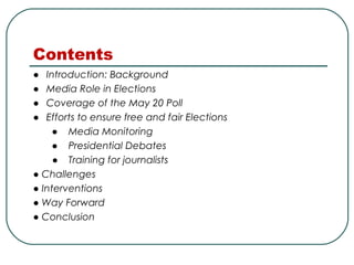 Media and elections | PPT