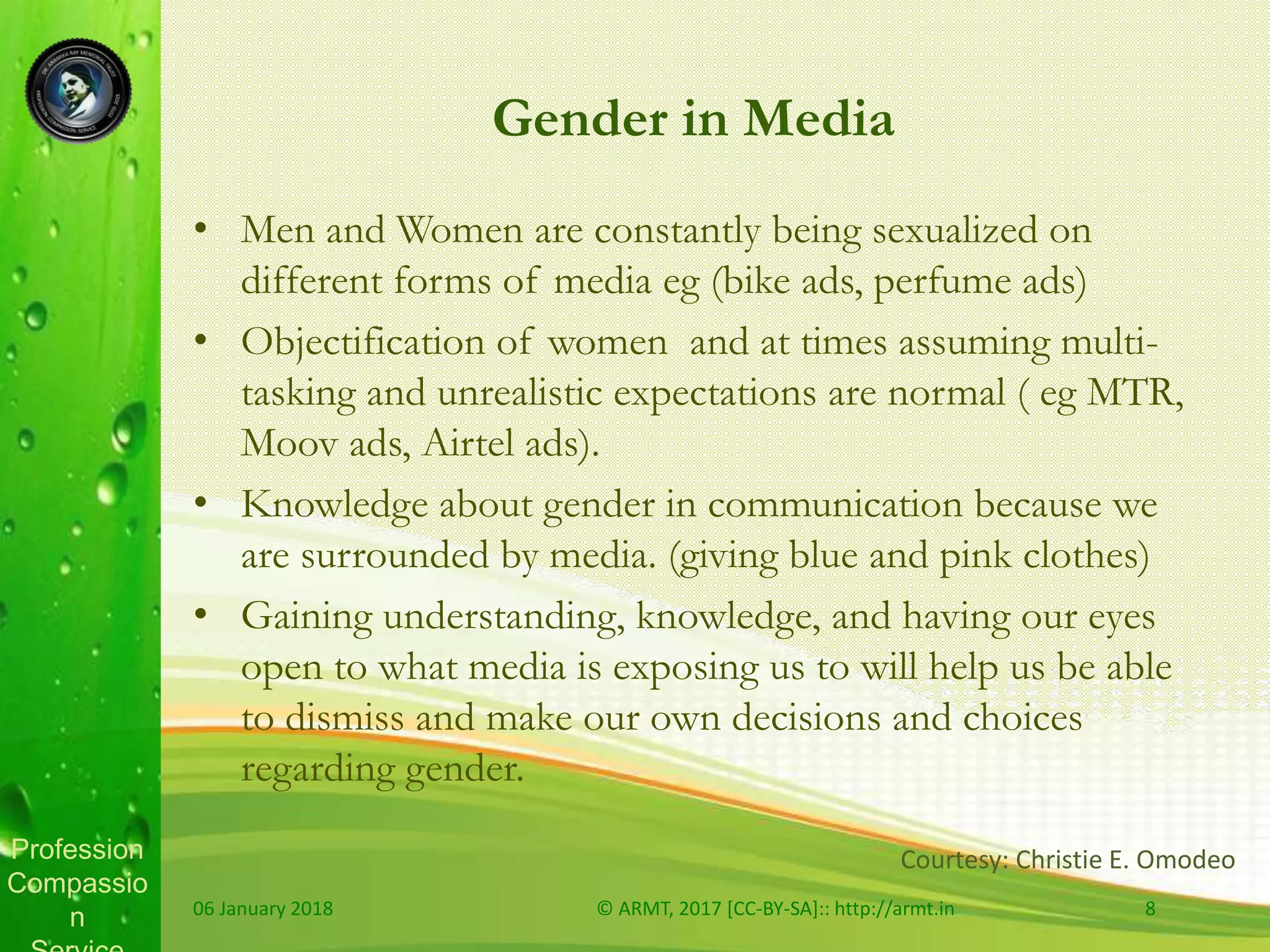 Media and gender | PPTX