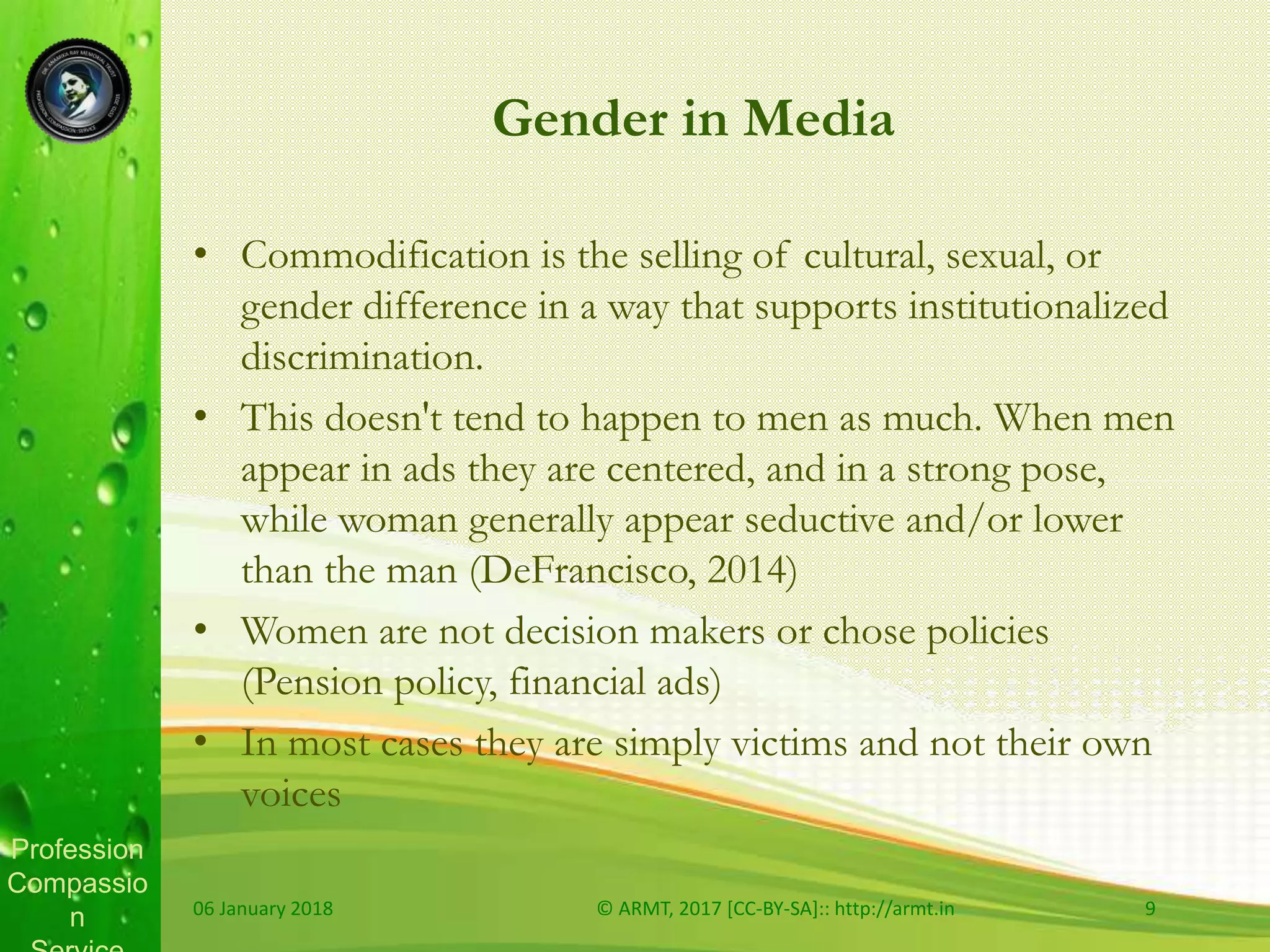 Media and gender | PPTX