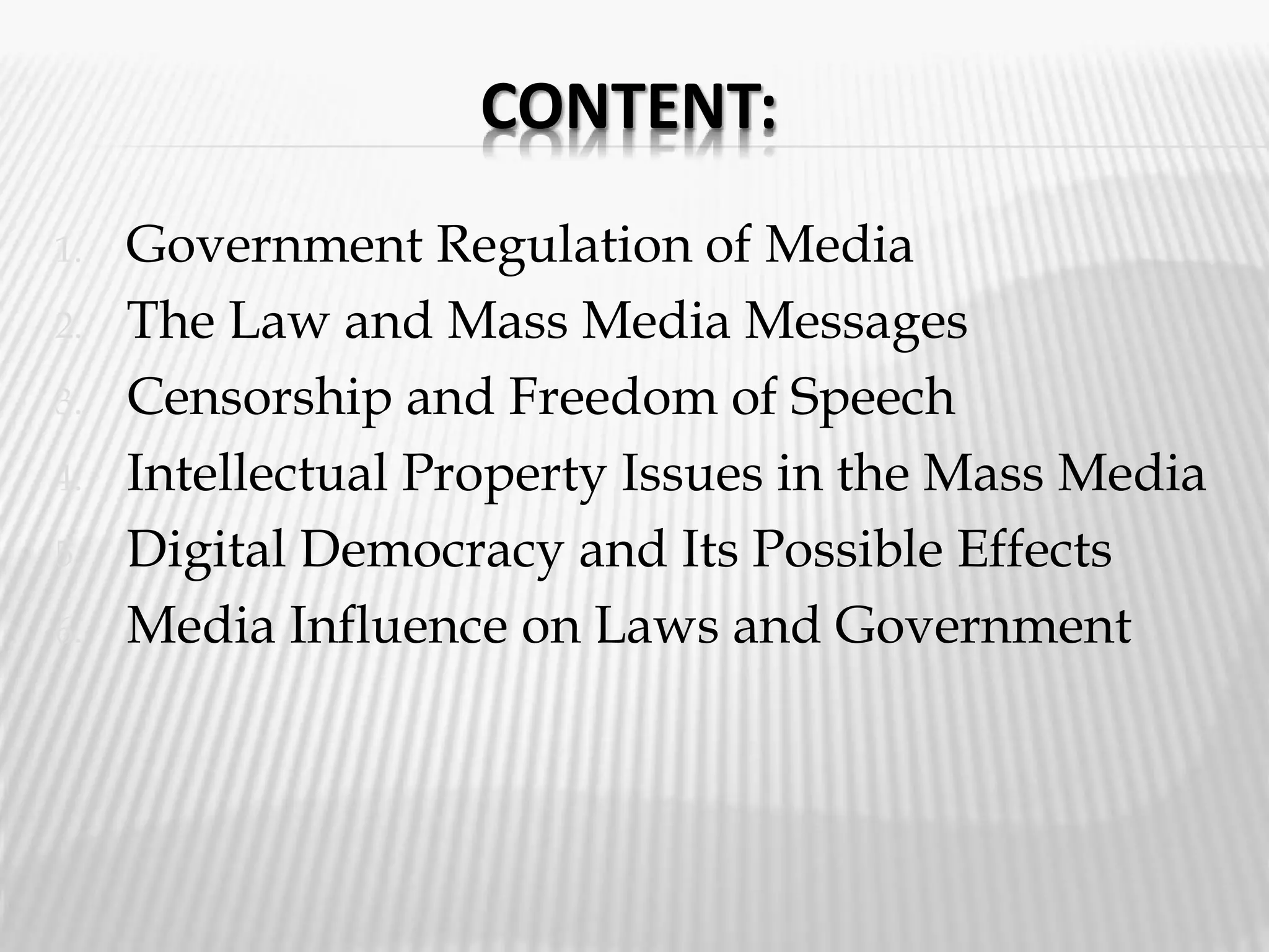 Media and government | PPTX