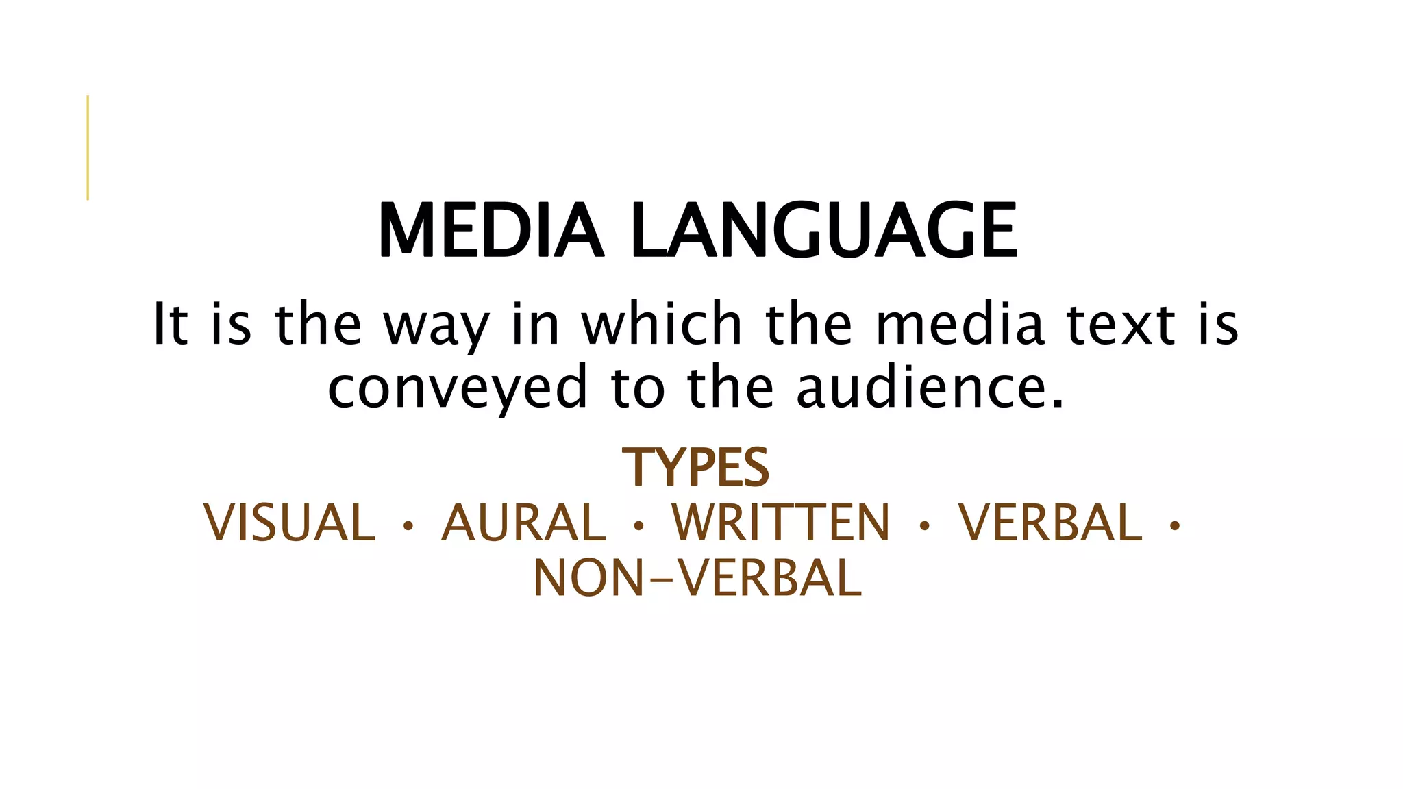 Media and Information Languages | PPTX