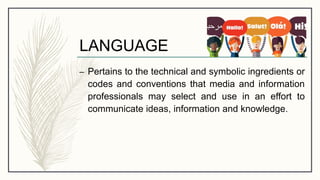 Media and Information Literacy: Media and Information Languages | PPTX