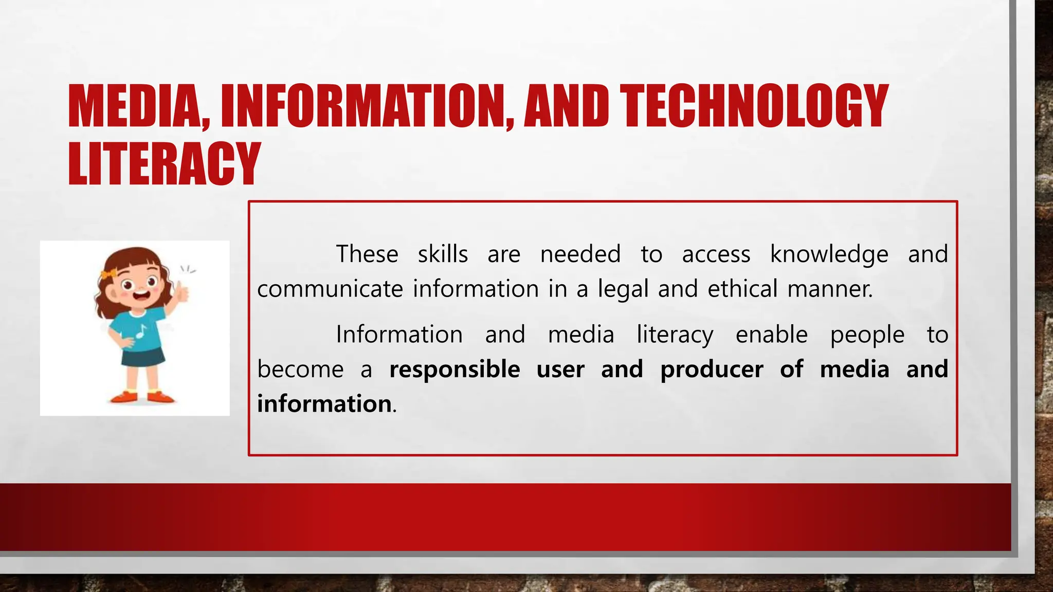 Media and information literacy. Media Literacy, information ...