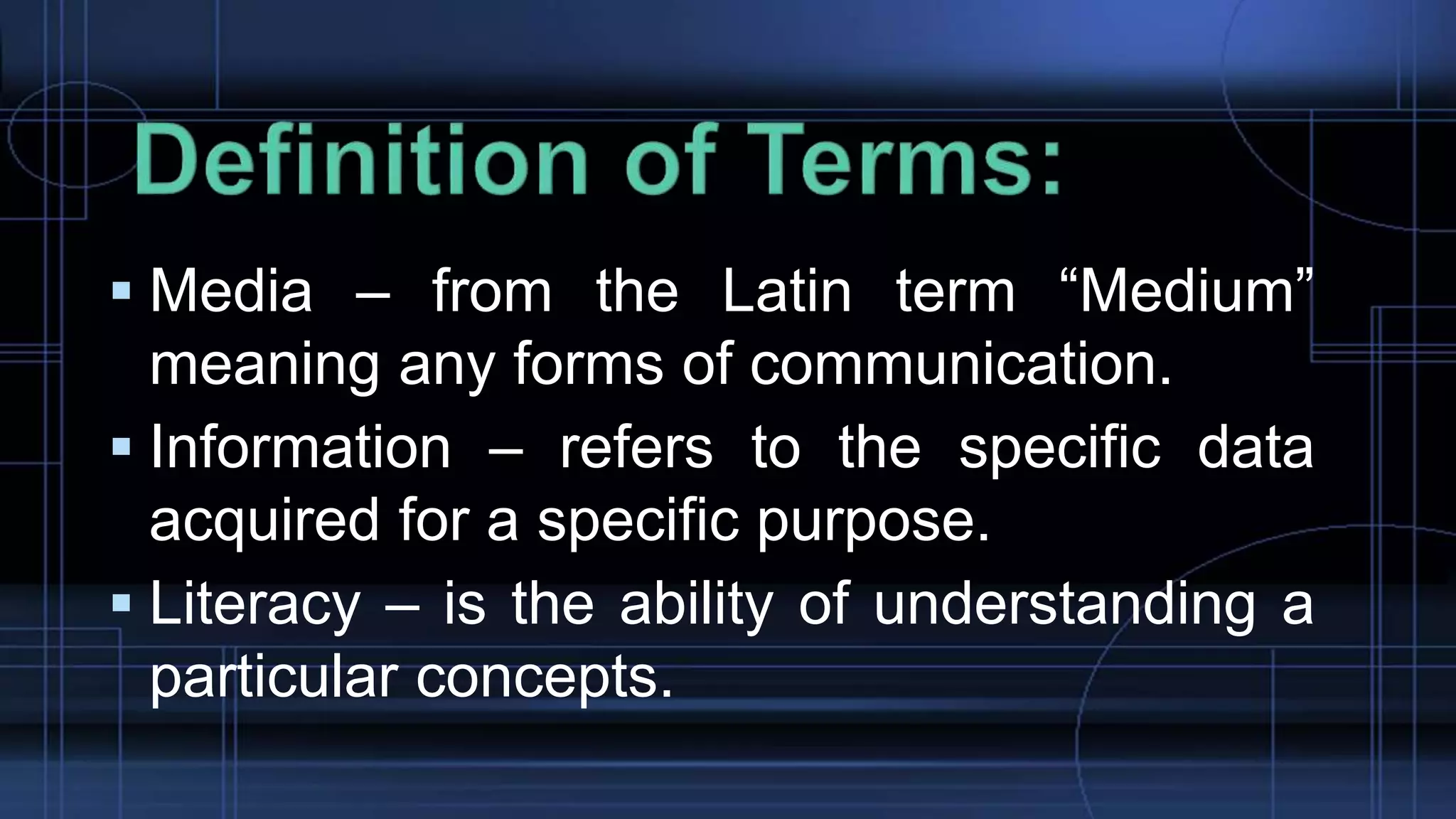 Media and information literacy | PPTX