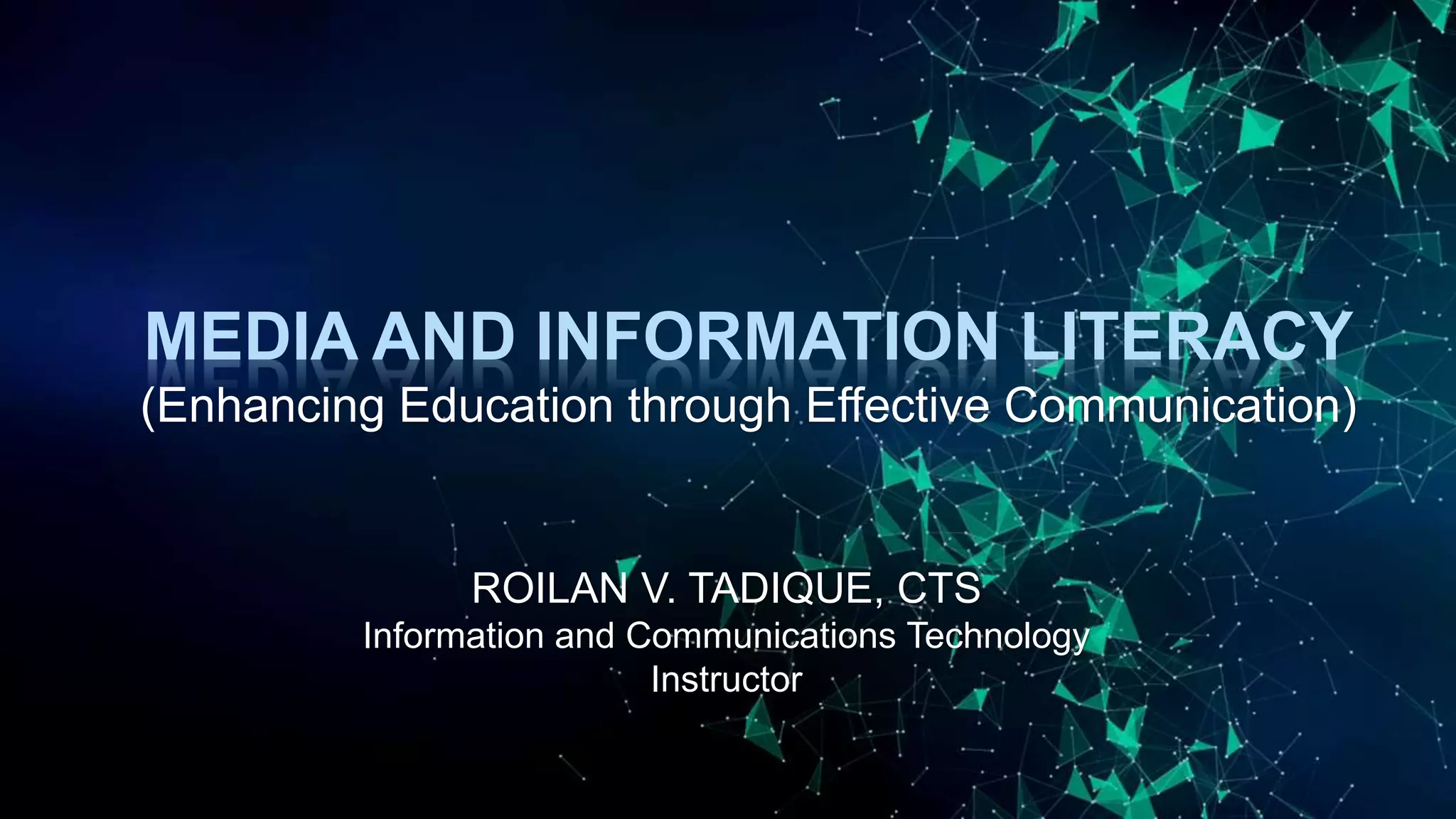 Media and information literacy | PPT