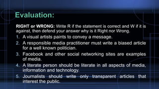 Media and information literacy | PPTX