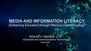 Media and information literacy | PPT
