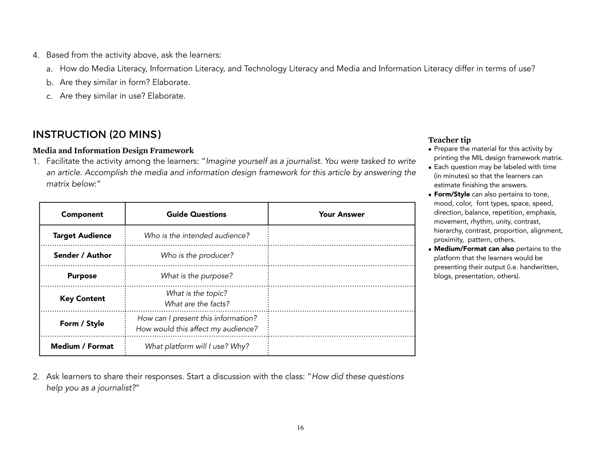MIL SHS Curriculum Guide for Senior High | PDF