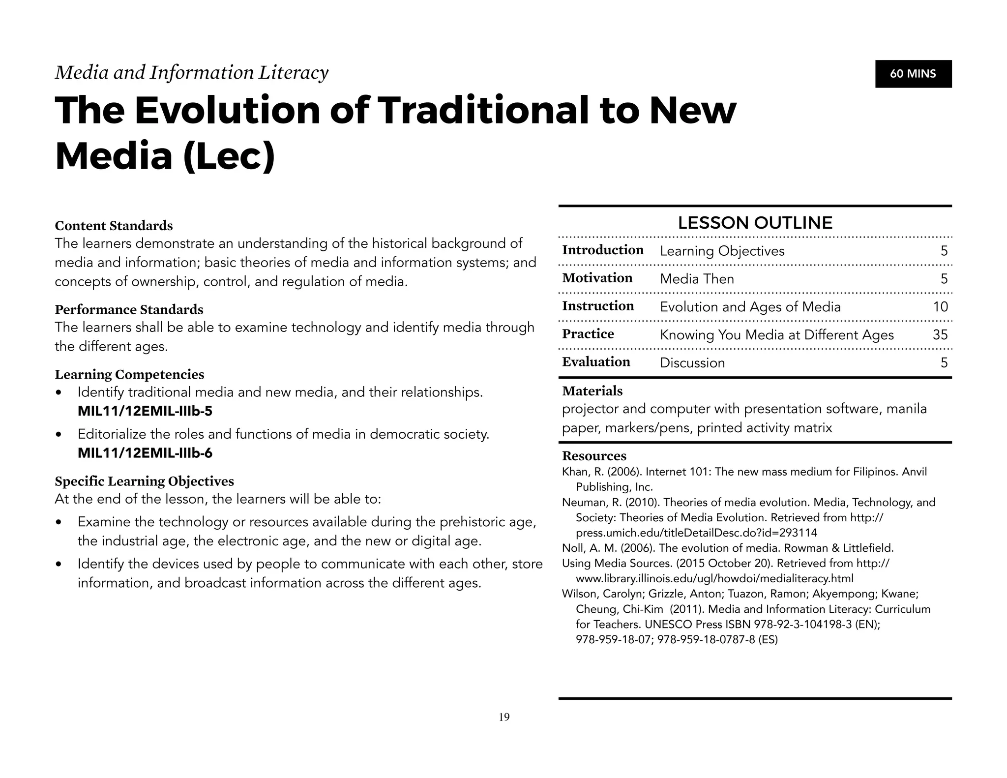 MIL SHS Curriculum Guide for Senior High | PDF