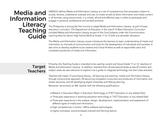 MIL SHS Curriculum Guide for Senior High | PDF