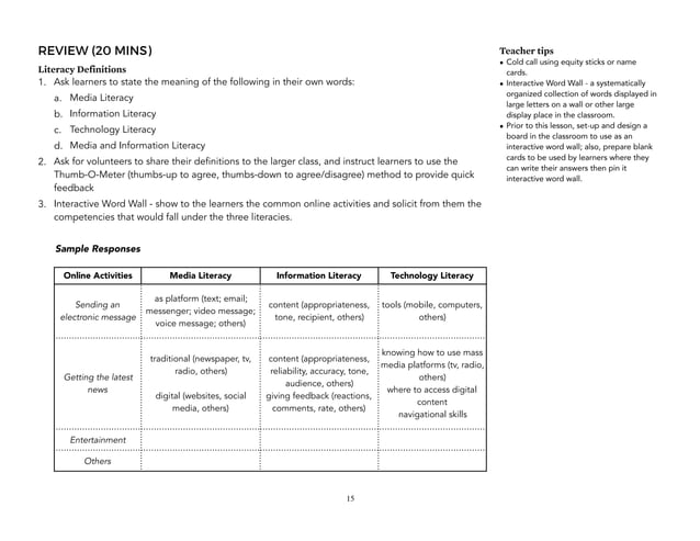 MIL SHS Curriculum Guide for Senior High | PDF