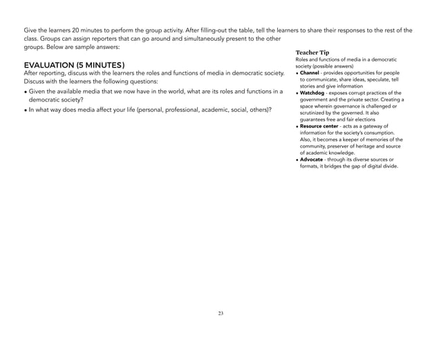 MIL SHS Curriculum Guide for Senior High | PDF