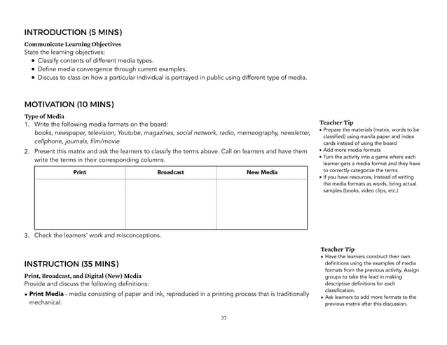 MIL SHS Curriculum Guide for Senior High | PDF