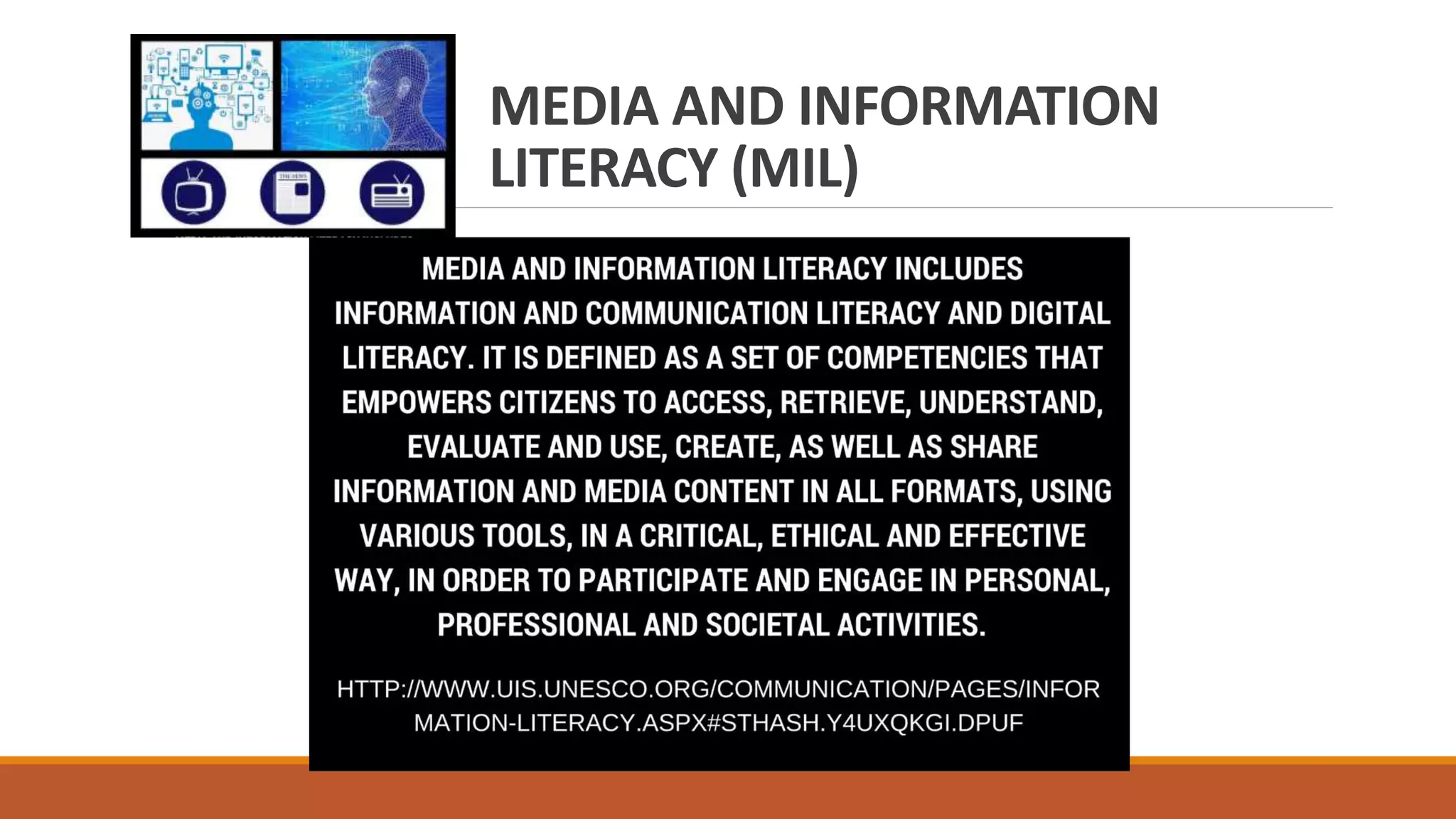 Media and Information Literacy (MIL) - 1. Introduction to Media and ...