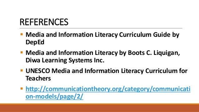 Media and Information Literacy (MIL) - 1. Introduction to Media and ...