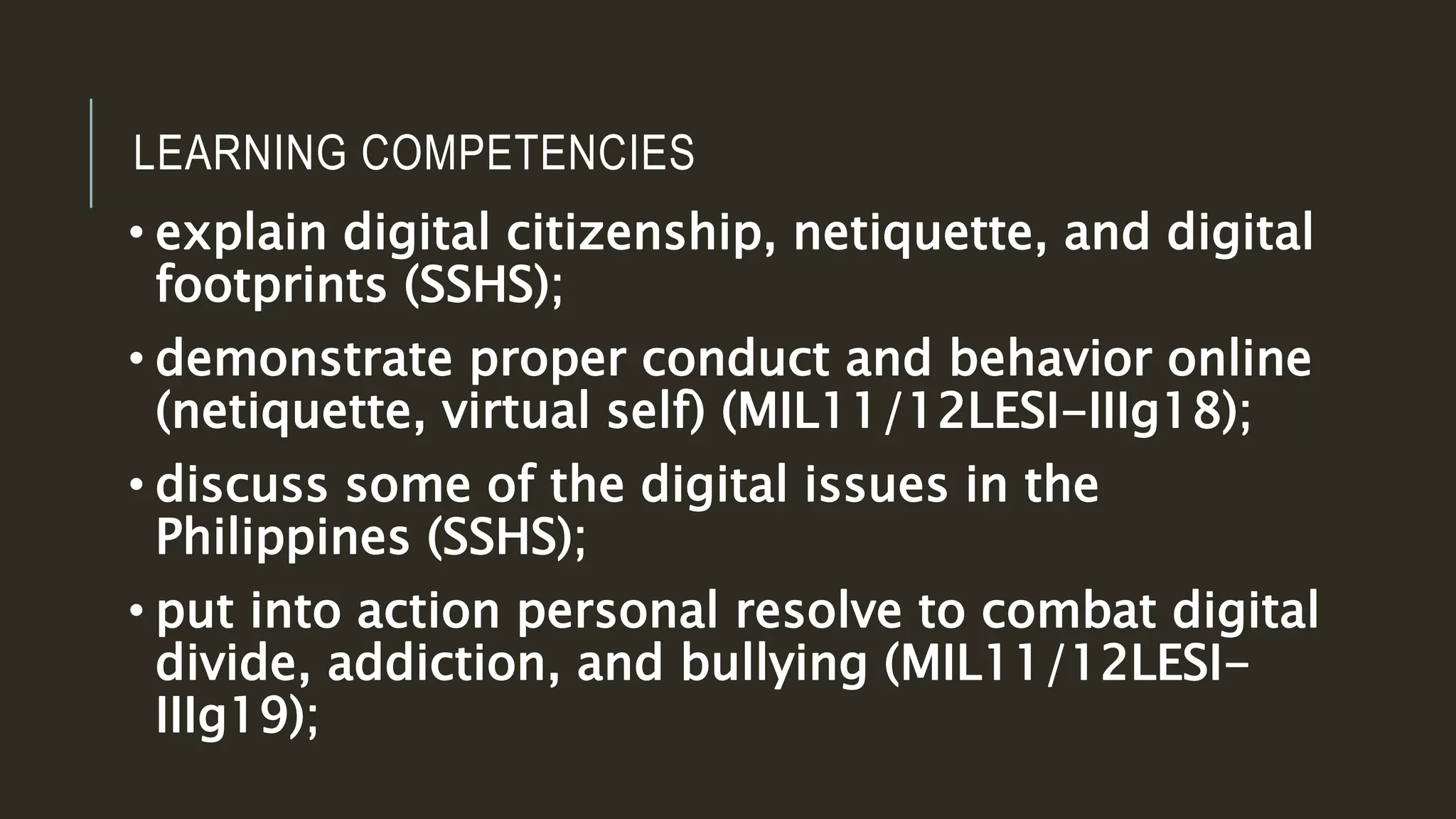 Media and Information Literacy (MIL) - Digital Citizenship, Netiquette ...