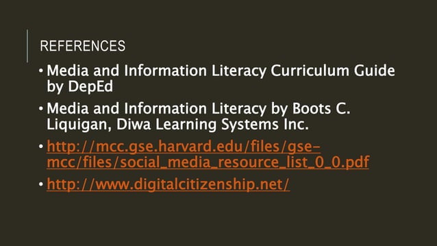 Media and Information Literacy (MIL) - Digital Citizenship, Netiquette ...