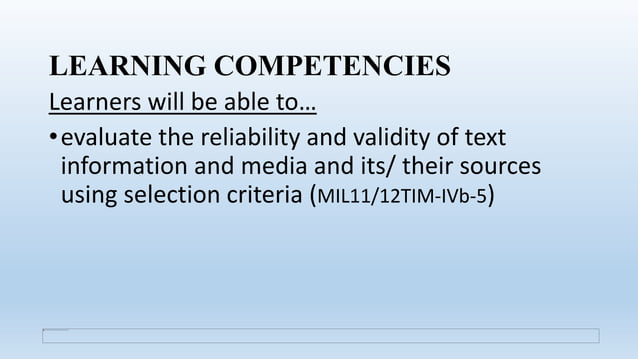 Media and Information Literacy (MIL)- Text Information and Media (Part ...