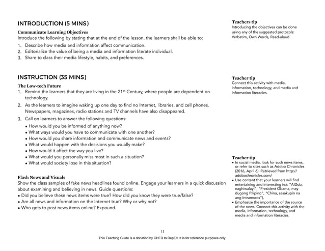 Media and Information Literacy Teaching Guide | PDF | Professional ...