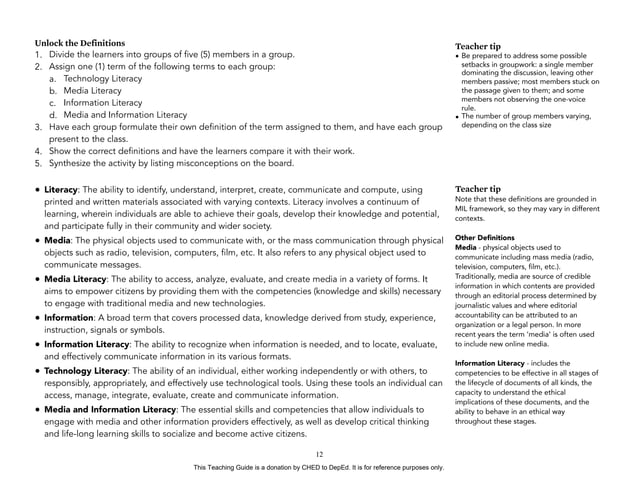 Media and Information Literacy Teaching Guide | PDF | Professional ...