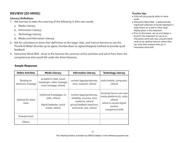 Media and Information Literacy Teaching Guide | PDF | Professional ...