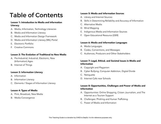 Media and Information Literacy Teaching Guide | PDF | Professional ...