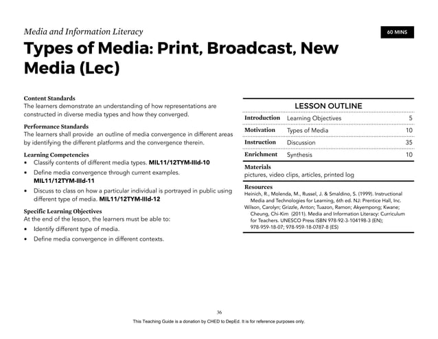 Media and Information Literacy Teaching Guide | PDF | Professional ...