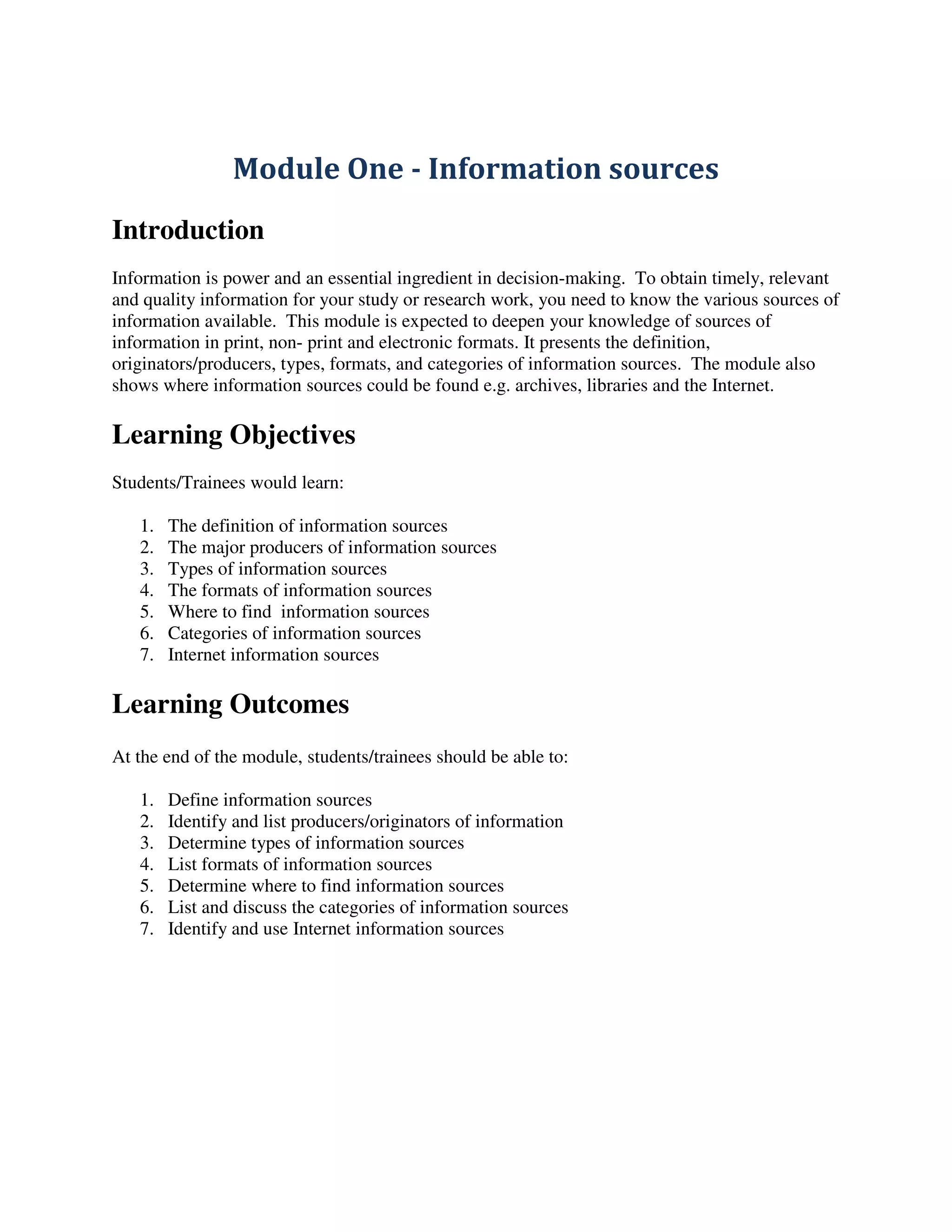Media and information sources | PDF