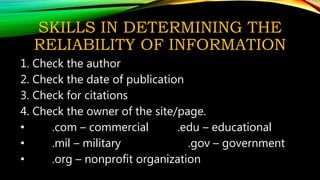 Media and Information Sources | PPTX