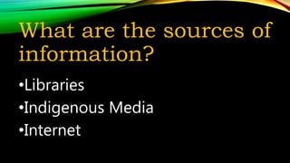 Media and Information Sources | PPTX