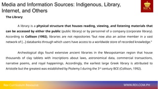 Media+and+Information+Sources-+Indigenous,+Library,+Internet,+and ...