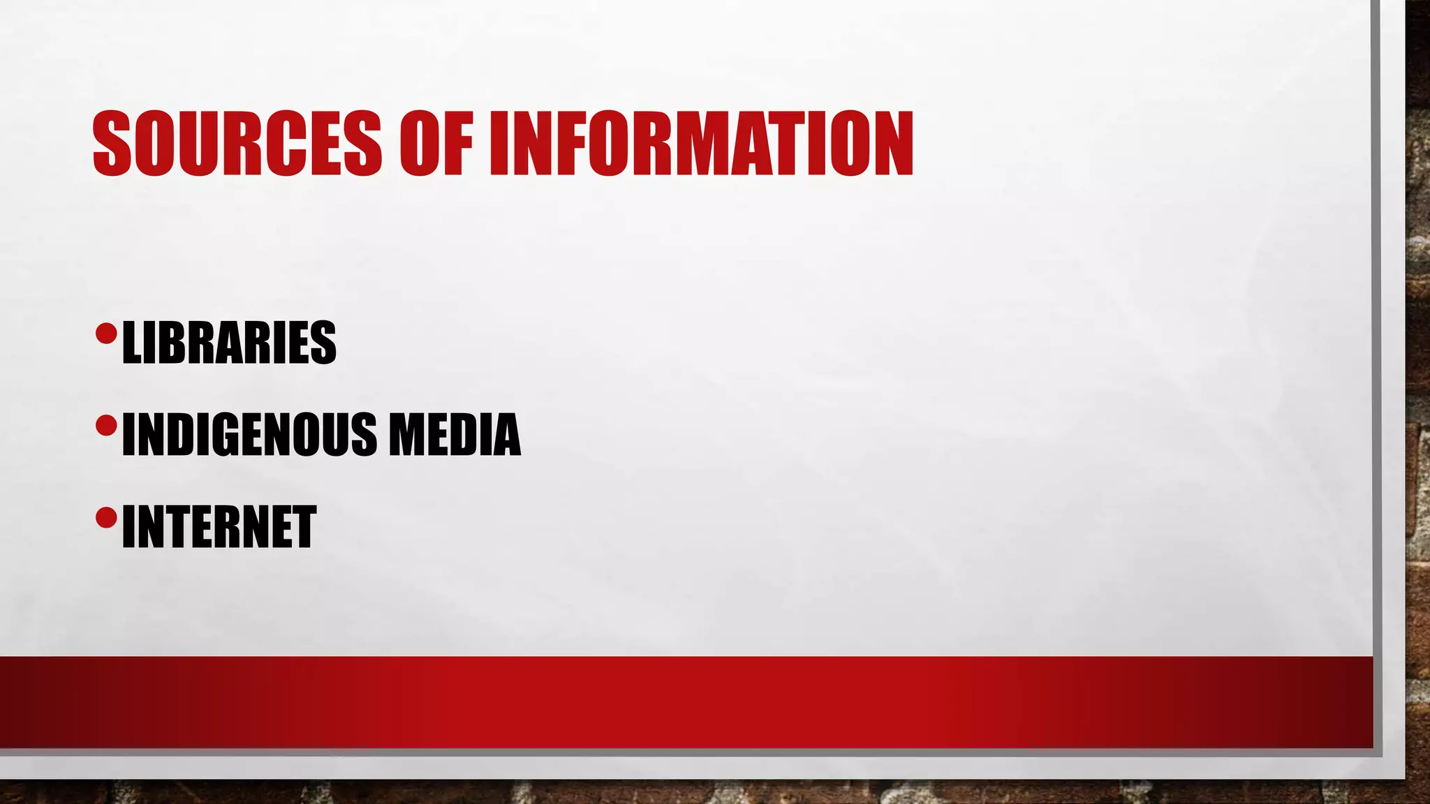 Media and Information Sources | PPTX