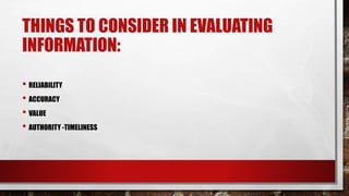 Media and Information Sources | PPTX