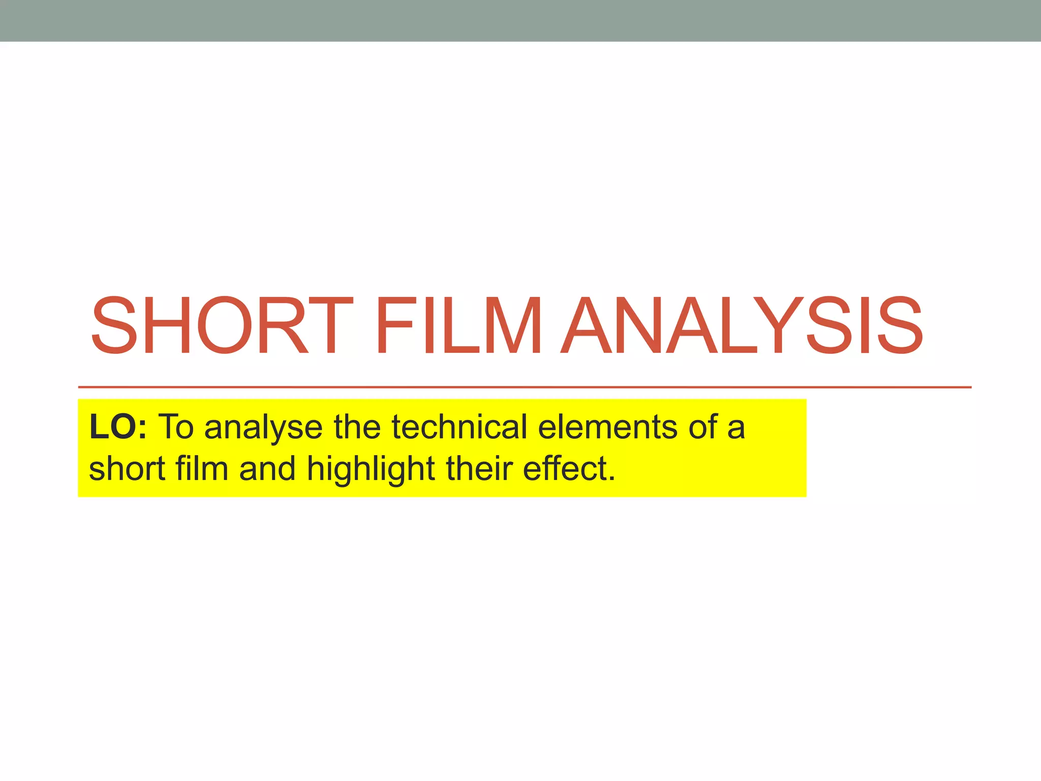 Media and it's Effects Short Film Task | PPT