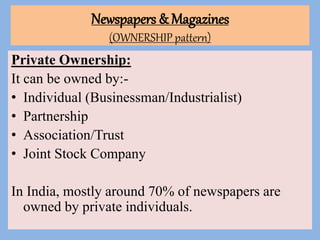Ownership Patterns of Mass Media | PPTX