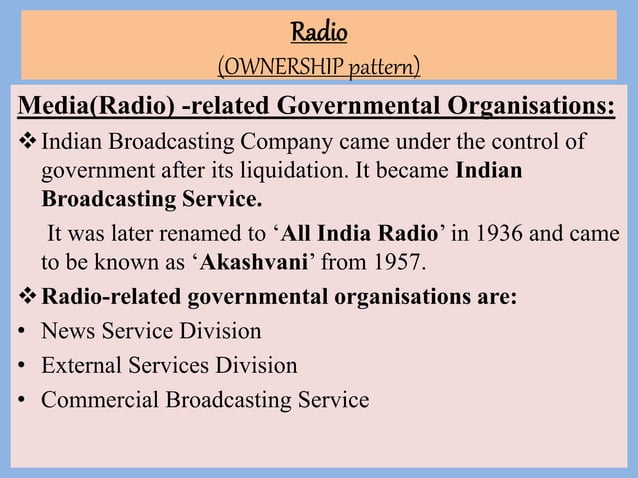 Ownership Patterns of Mass Media | PPTX