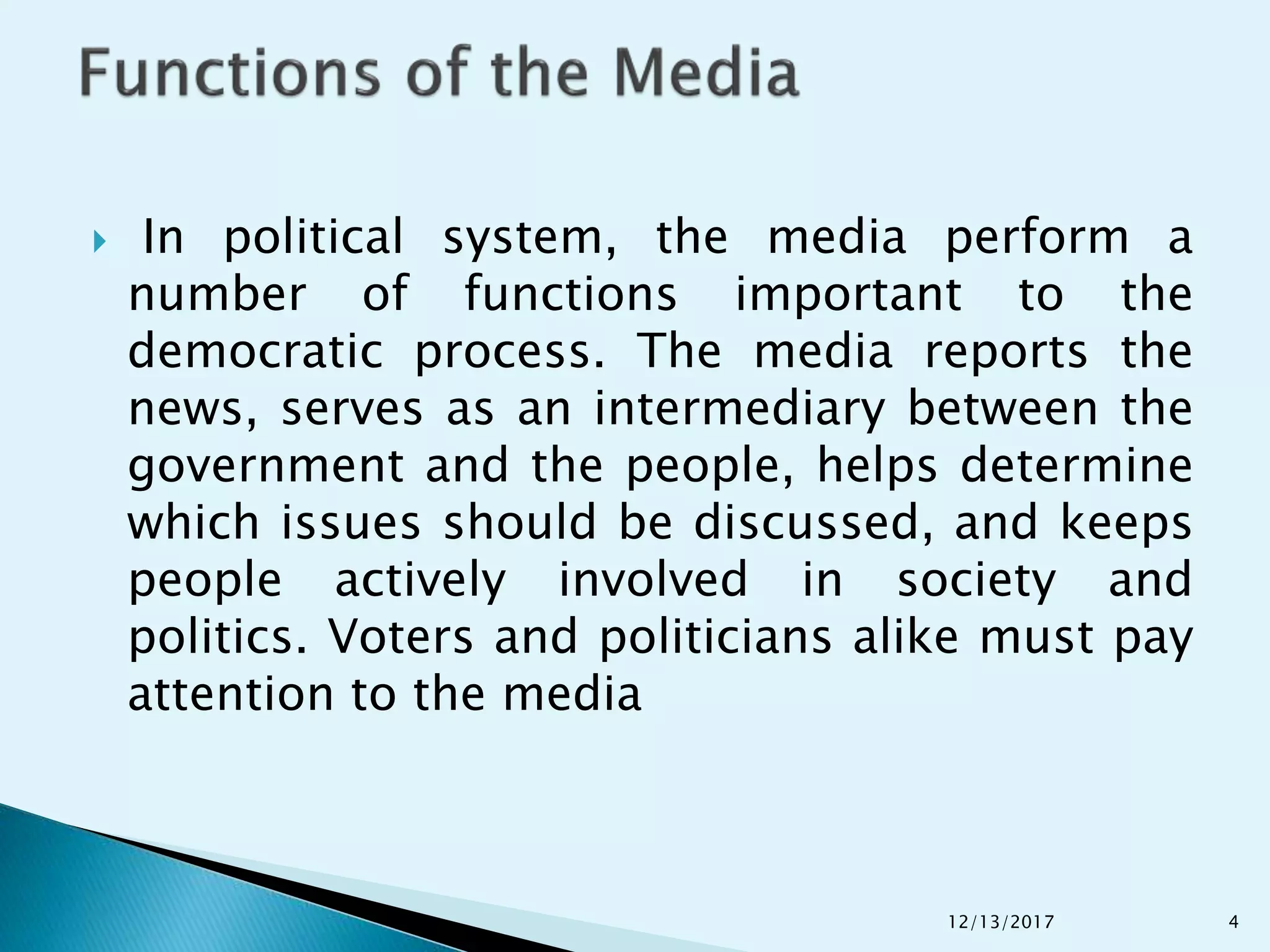 Media and politics | PPTX